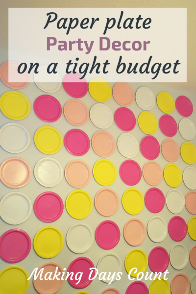 Cheap Party Decor: $5 Paper Plate Wall - Making Days Count